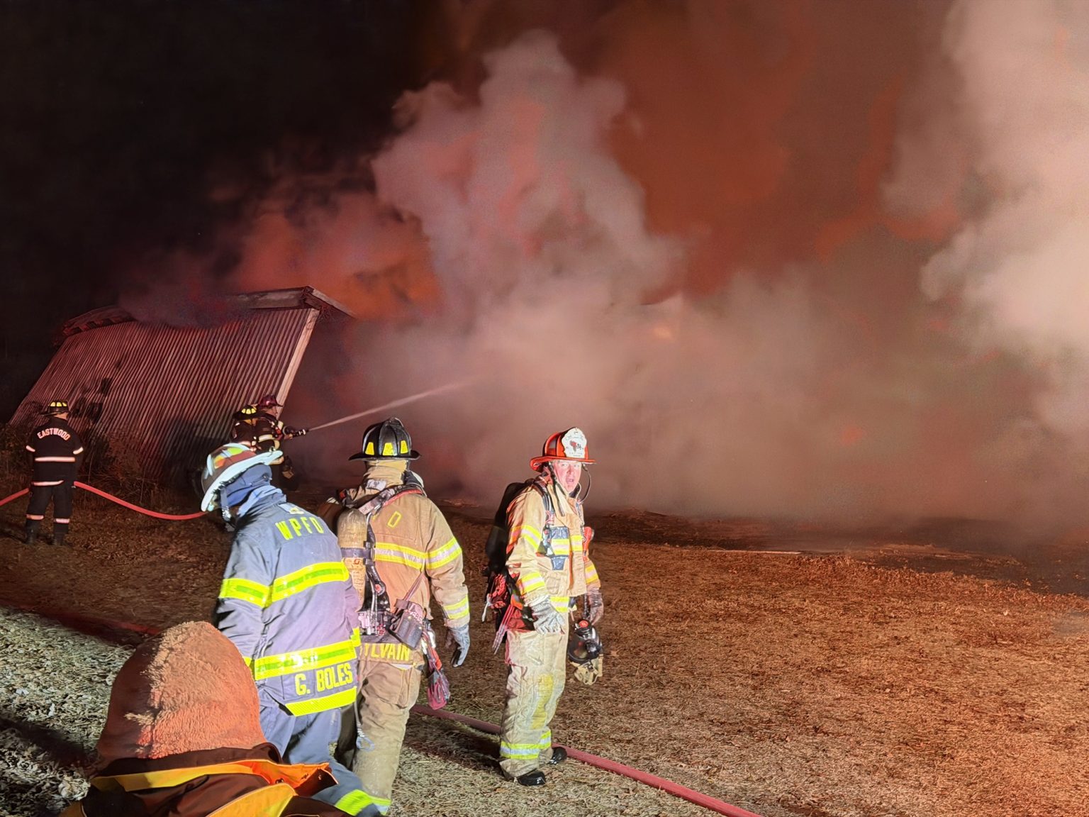 Firefighters battle flames in bitter cold overnight near Carthage ...